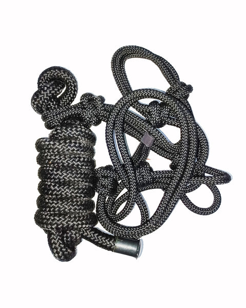 Black Rope Halter with Lead – Saddles World